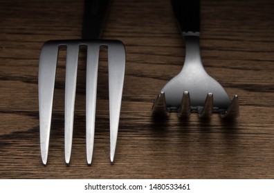 Two Forks One Face Down One Stock Photo 1480533461 | Shutterstock