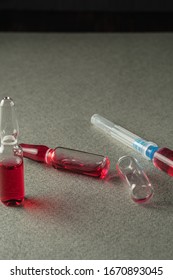 Concept That Vaccine Poison Vial Syringe Stock Photo 1905607756 ...