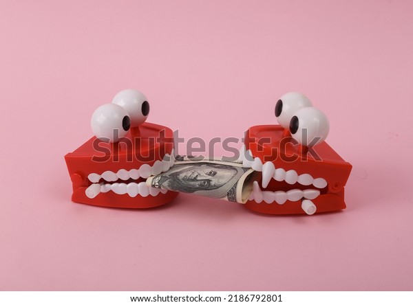 Two Funny Clockwork Jumping Teeth Toy Stock Photo 2186792801 | Shutterstock