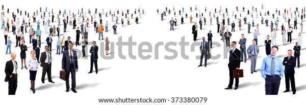 Two Groups People Stock Photo 373380079 | Shutterstock