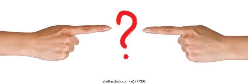 Two Hand Pointing Question Mark Stock Photo 61777306 | Shutterstock