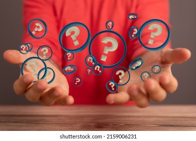 Two Hands Question Marks Floating Stock Photo 2159006231 | Shutterstock