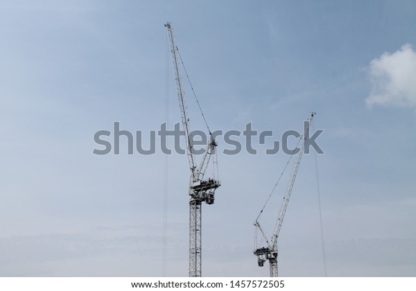Two High Vertical Building Construction Tower Stock Photo (Edit Now ...