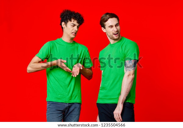 Two Men Stand Next Each Other Stock Photo 1235504566 | Shutterstock