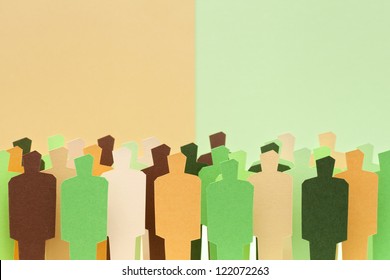 Two Mixed Groups Concept Cooperation Teamwork Stock Photo 122072263 ...