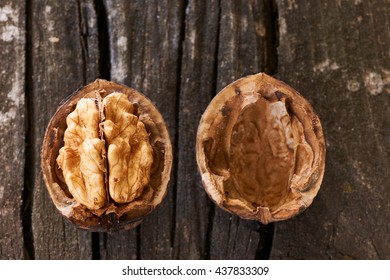 Two Nuts One Open One Closed Stock Photo 437833309 | Shutterstock