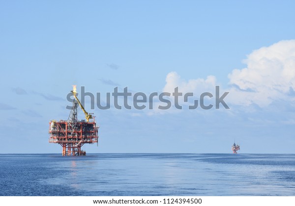 Two Oil Rig Flare Stack On Stock Photo 1124394500 | Shutterstock