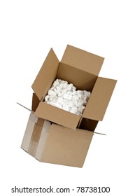 Two Opened Cardboard Packages Expanded Polystyrene Stock Photo 78738100 ...