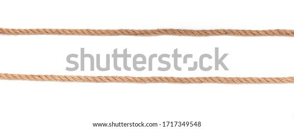Two Parallel Ropes Cables Hems Isolated Stock Photo 1717349548 ...