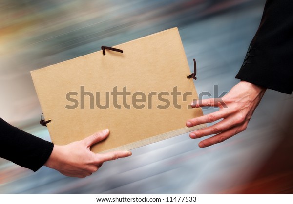 Two Persons Exchanging File Relay Baton Stock Photo 11477533 | Shutterstock