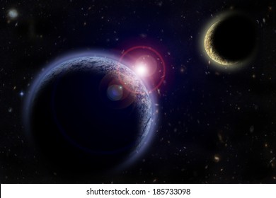 Two Planets Outer Space Stock Photo 185733098 | Shutterstock