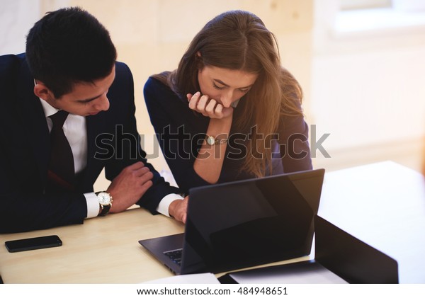 Two Professional Programmers Working Together On Stock Photo 484948651 ...