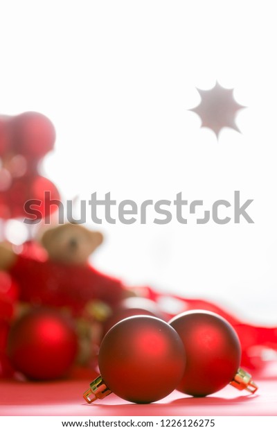 Two Red Balls Vertical Image Upper Stock Photo 1226126275 | Shutterstock