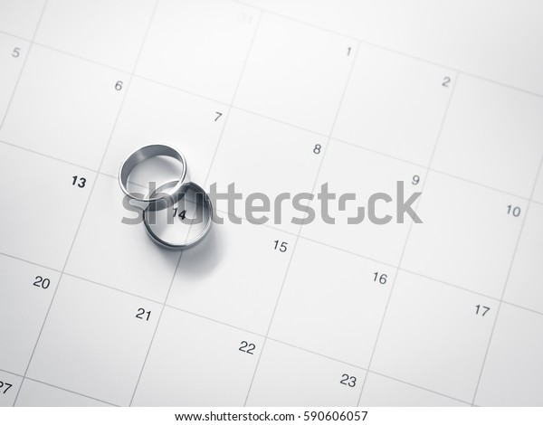 Two Ring On Calender Stock Photo 590606057 | Shutterstock