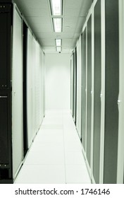 Two Rows Server Racks Modern Datacenter Foto Stok 1746146 | Shutterstock