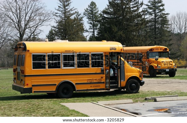 Two School Buses Stock Photo (Edit Now) 3205829