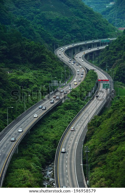 Two Separate Elevated Roads Running Between Stock Photo 196958579 ...