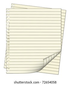 Old Notebook Paper Cartoon Vector Illustration: เวกเตอร์สต็อก (ปลอดค่า ...