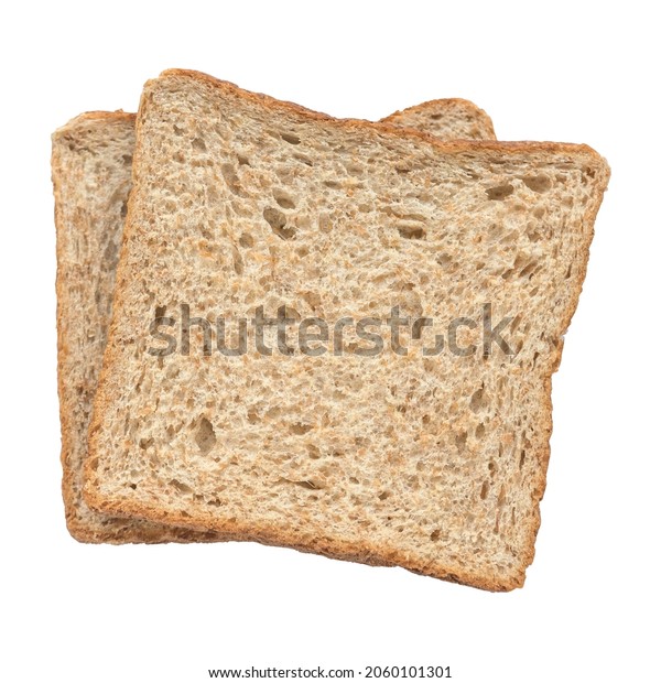 Two Slice Wholemeal Bread Isolated On Stock Photo 2060101301 | Shutterstock