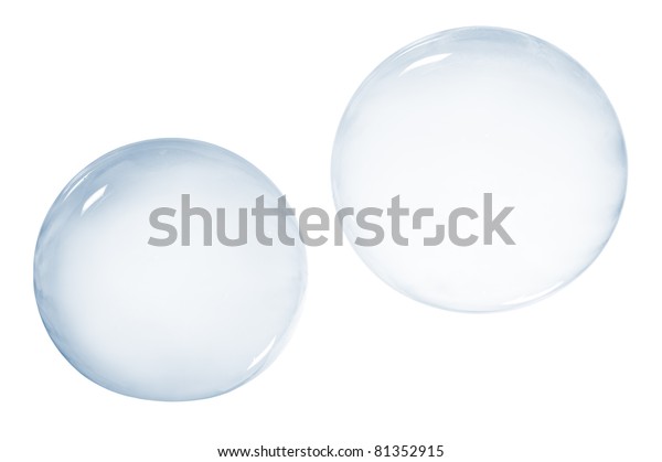 Two Soap Bubbles Isolated On White Stock Photo 81352915 | Shutterstock