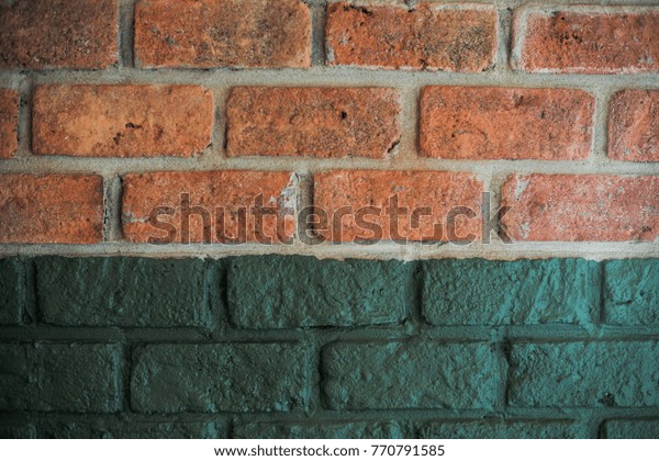 Two Tone Brick Wall Stock Photo 770791585 | Shutterstock