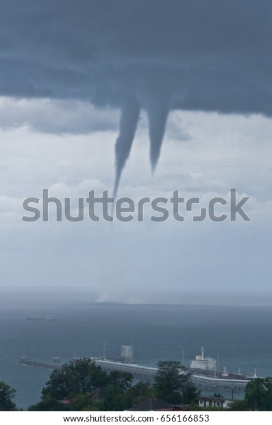 Two Tornadoes Stock Photo 656166853 | Shutterstock