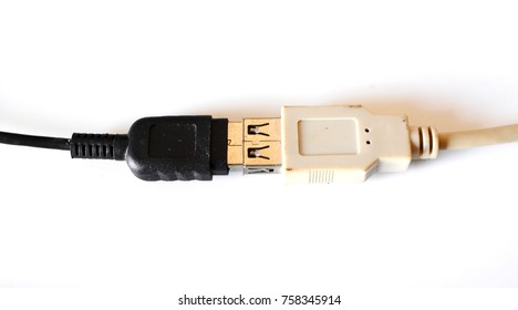 Two Usb Cable Connected Each Other Stock Photo 758345914 | Shutterstock