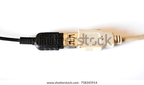 Two Usb Cable Connected Each Other Stock Photo 758345914 | Shutterstock