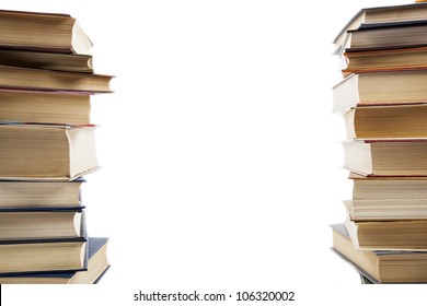 Two Vertical Stack Old Books Textbooks Stock Photo 106320002 | Shutterstock