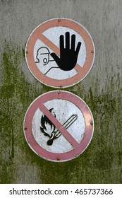 Two Warning Signs Stock Photo 465737366 | Shutterstock