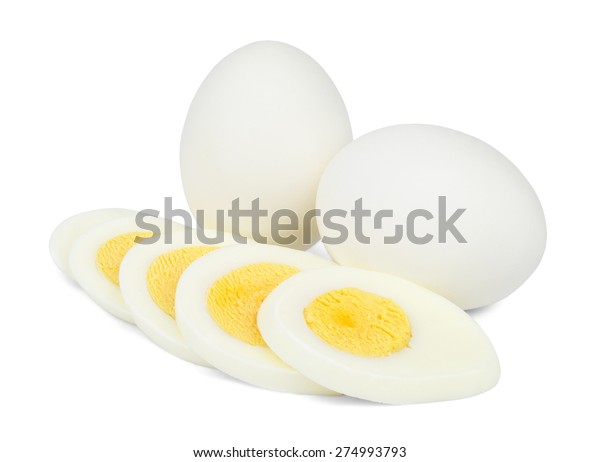 Two Whole Eggs Shell One Chopped Stock Photo (Edit Now) 274993793