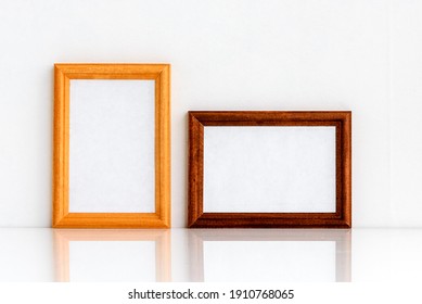 Two Wooden Frames White Insert Inside Stock Photo 1910768065 | Shutterstock