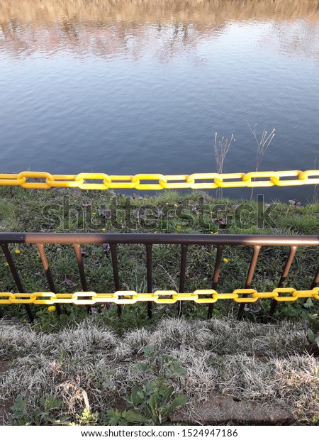 Two Yellow Chains Front View Background Stock Photo 1524947186 ...
