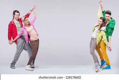 Two Young Couples Dancing Stock Photo 128178602 | Shutterstock