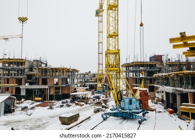 Type Complex Engineering Construction Houses Winter Stock Photo ...
