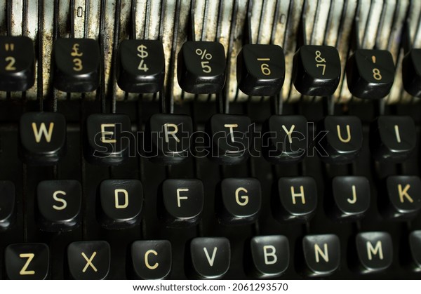 Typewriter Mechanical Electromechanical Machine Typing Characters Stock ...