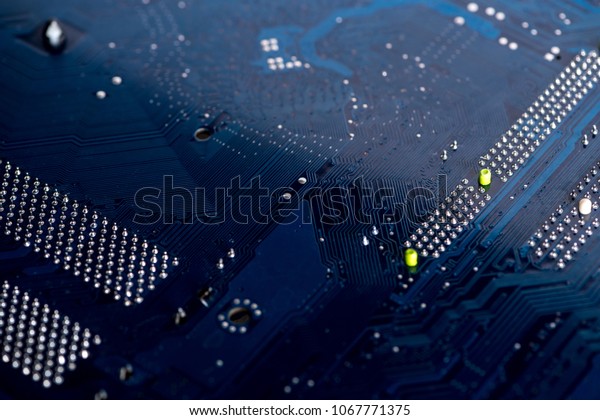 Typical Desktop Computer Mainboard Closeup View Stock Photo 1067771375 ...
