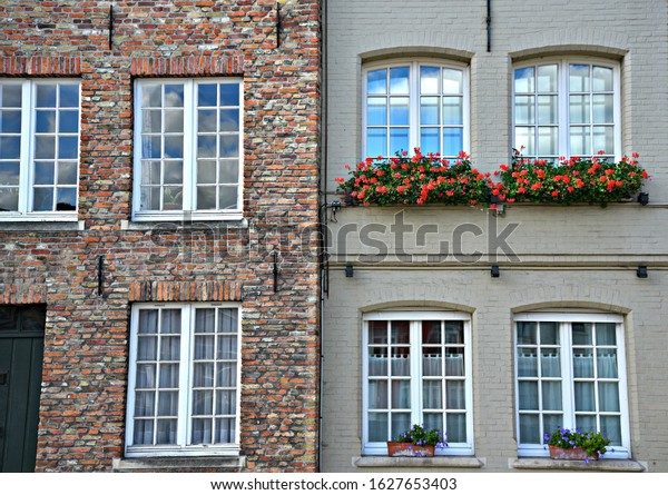 Typical Gothic Architecture Brick Facade Historic Stock Photo ...
