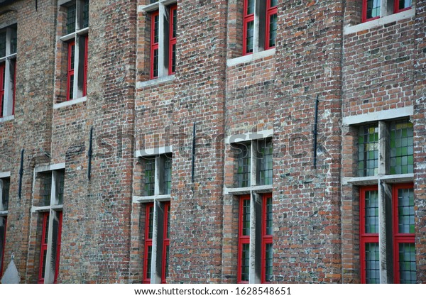 Typical Gothic Architecture Brick Facade Historic Stock Photo ...