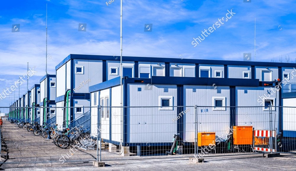 typical modern mobile home container - photo Industrial Stock Photos ...