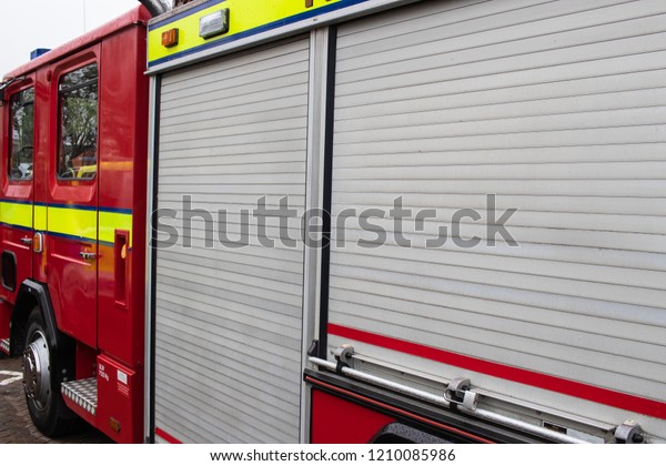 Uk Fire Service Fire Engine Side Stock Photo 1210085986 | Shutterstock