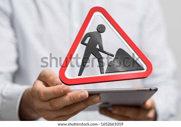 Under Process Sign Hand Stock Photo 1652661019 | Shutterstock