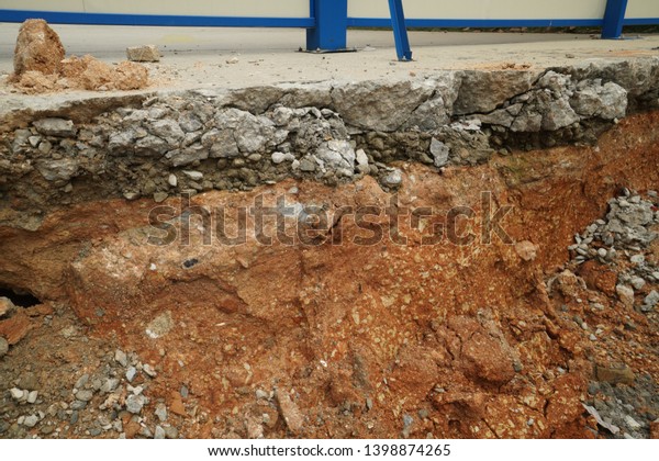 Underground Soil Layer Cross Section Earth Stock Photo 1398874265 ...