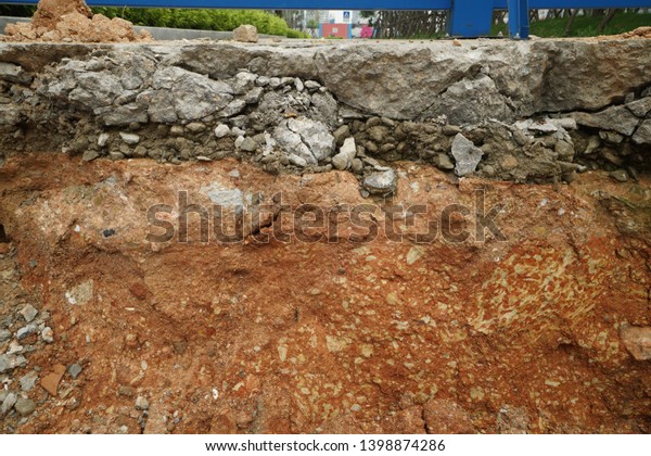 Underground Soil Layer Cross Section Earth Stock Photo 1398874286 ...