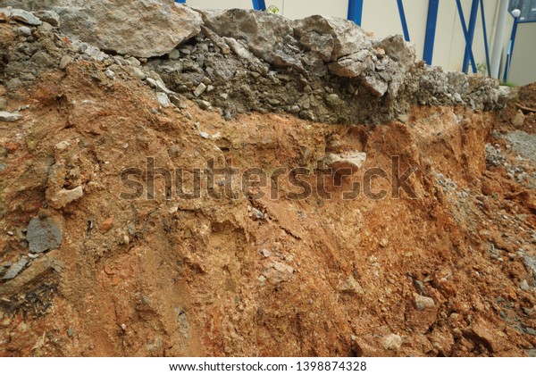 Underground Soil Layer Cross Section Earth Stock Photo 1398874328 ...