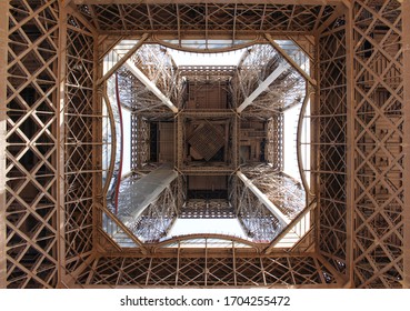 Underneath View Eiffel Tower Structure Stock Photo 1704255472 ...