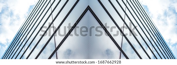 Underside Panoramic Perspective View Steel Blue Stock Photo 1687662928 ...