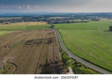 Undulating Terrain Covered Arable Fields Meadows Stock Photo 2063293187 ...