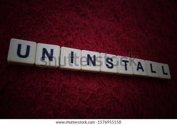 Uninstall Word Cube Background Stock Photo 1576955158 | Shutterstock