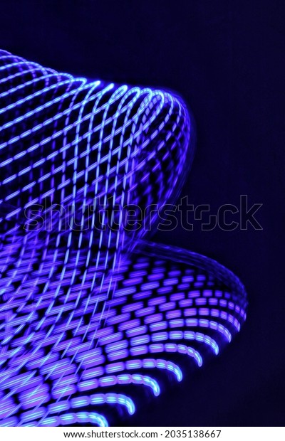 Unique Pattern Blue Neon Light Lines Stock Photo 2035138667 | Shutterstock